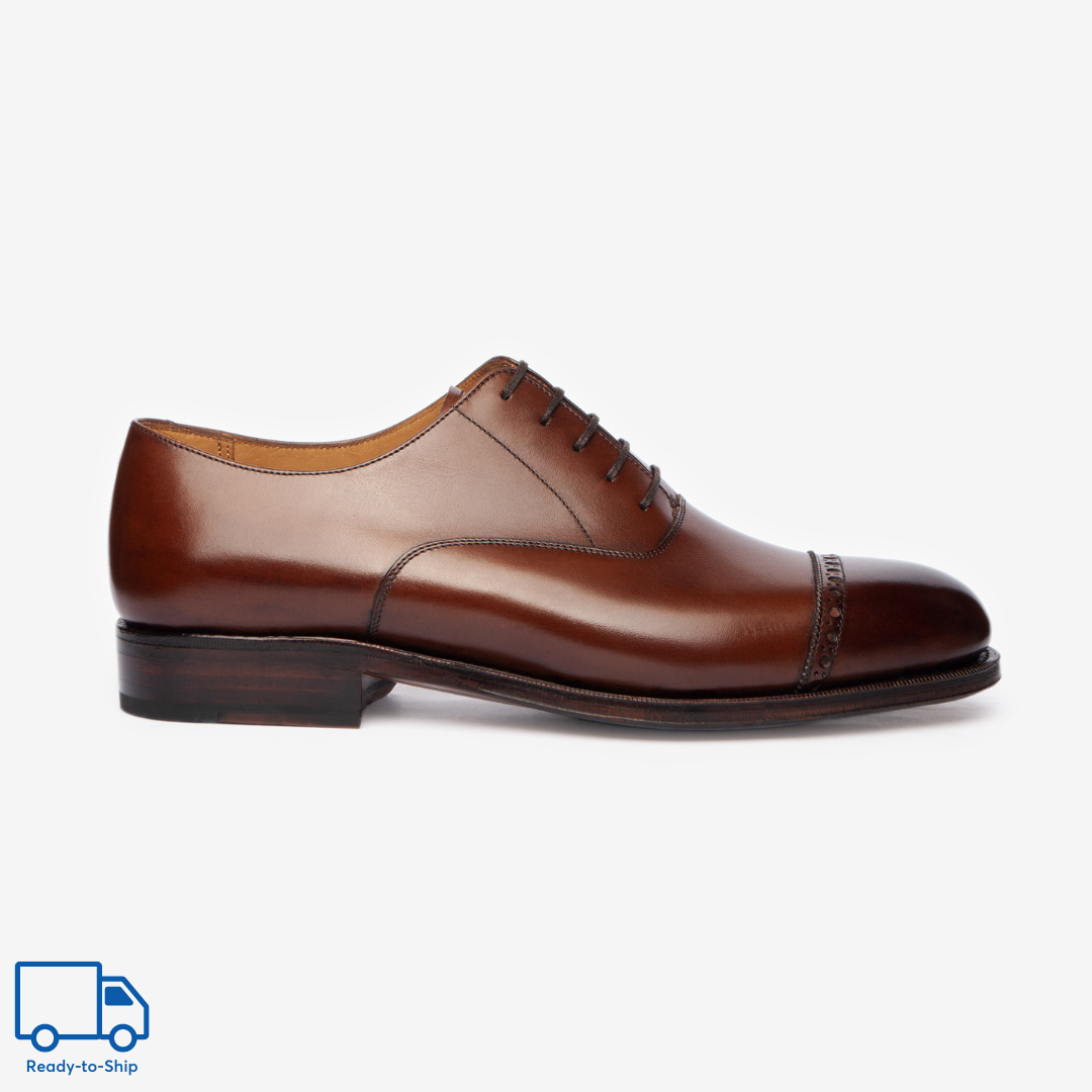 Punch Cap Oxford - Brown - Rui Last - RTW– Bridlen