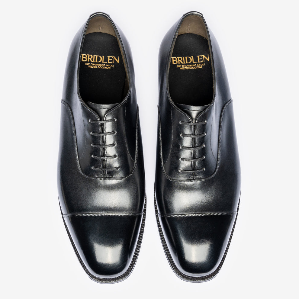 Straight Tip Oxford - Black - Char Last - Founders 25 – Bridlen