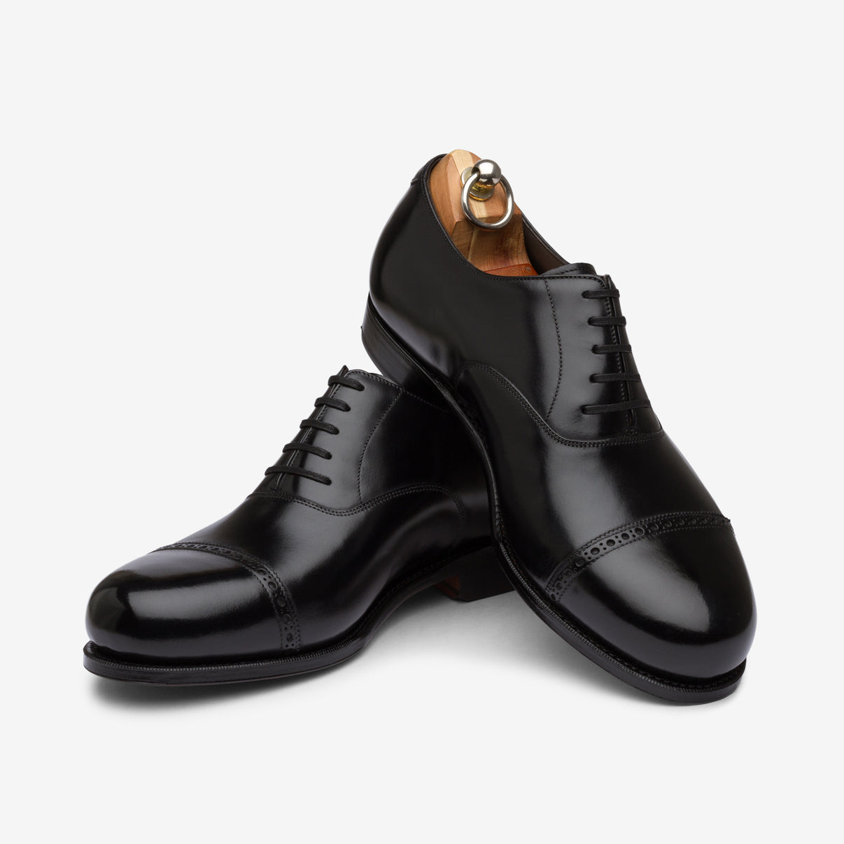 Punch Cap Oxford - Black - Mod Last - Blake Line – Bridlen